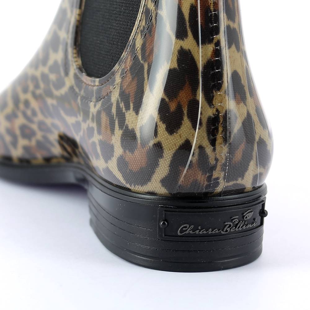 ART. 287.7155. Chelsea boot in transparent pvc with leopard fantasy ...